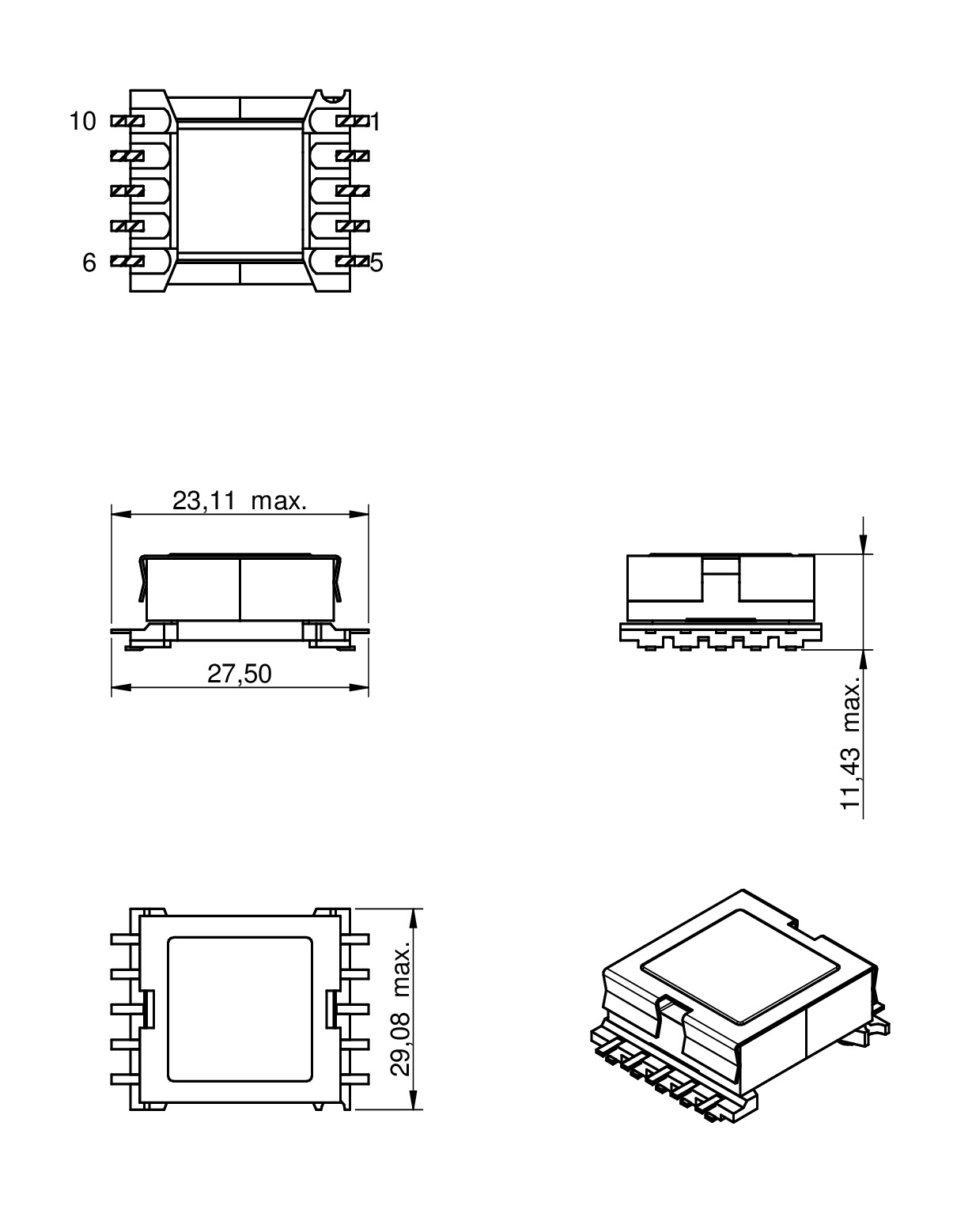 WE-FB 3751 Flyback Transformer for LT3751 | Passive Components | Würth Elektronik Product Catalog